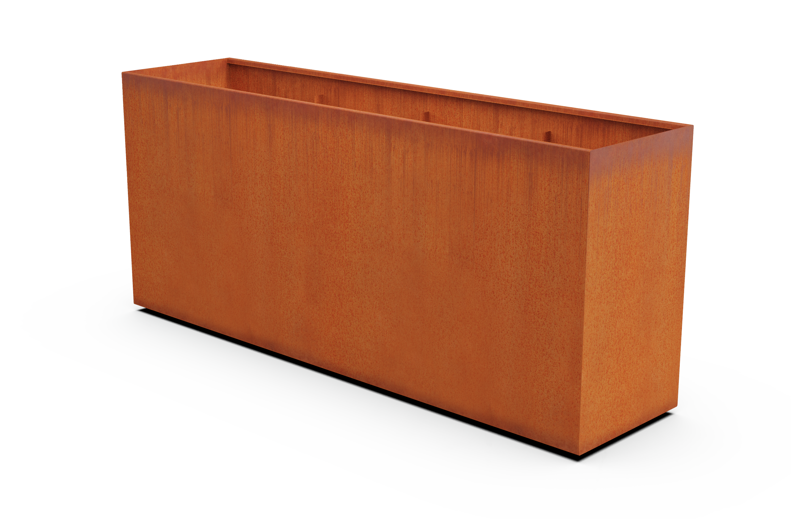42-Inch Rectangular Corten Steel Planters | PlanterCraft